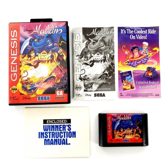 Video Games & Consoles | Disneys Aladdin Sega Genesis 1993 Authentic ...